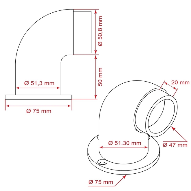 Tr02 Terminal de Parede Tubo 2" - T&m Acessórios - Tr02 Terminal de Parede Tubo 2" - T&m ...