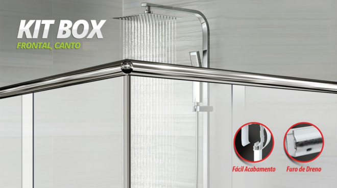 Kit Box Redondo F1 8mm 1,80m (perfis e Acessórios) - Al Indústria - Kit ...